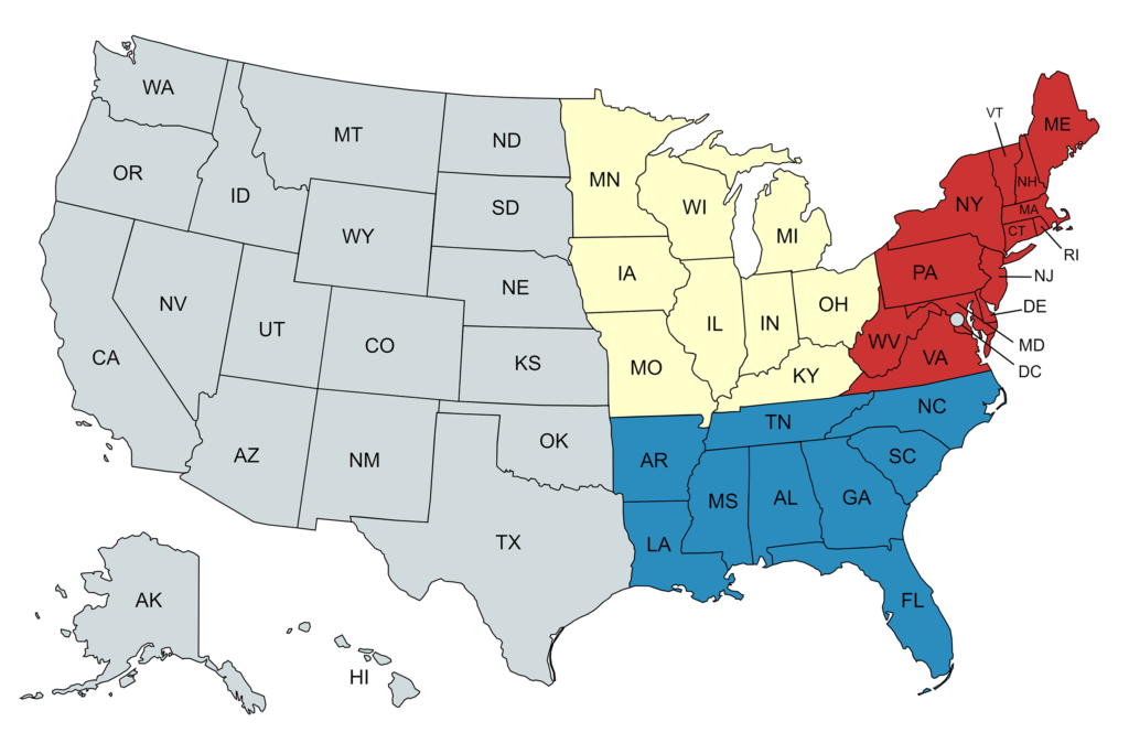 Sales Region Map - PTG Logistics
