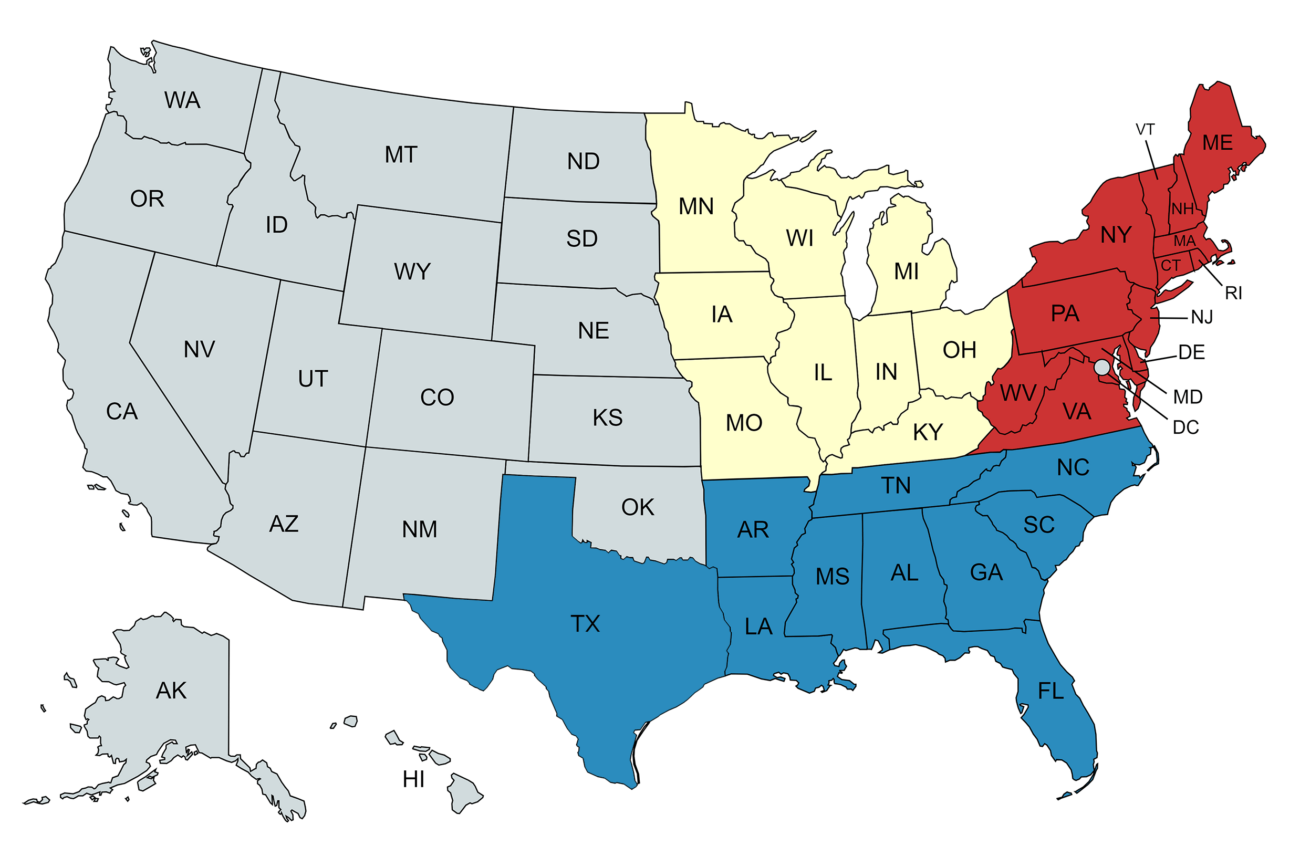 Sales Region Map - PTG Logistics